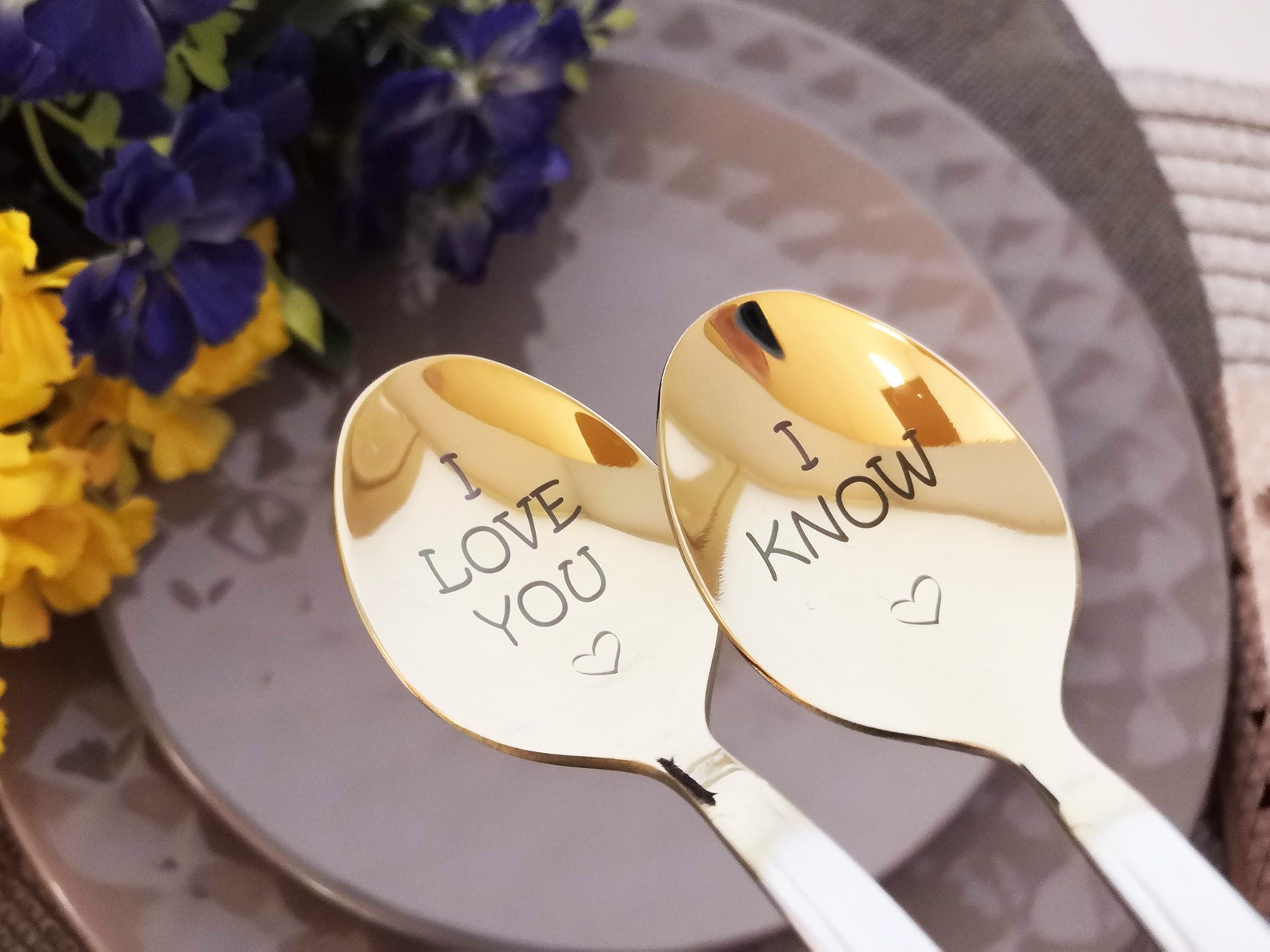 I Love You Cute Custom Spoon Romantic Gift for | Etsy