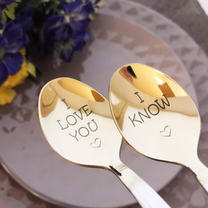 I Love You - Cute Custom Spoon - Romantic Gift for Valentine's Day ...