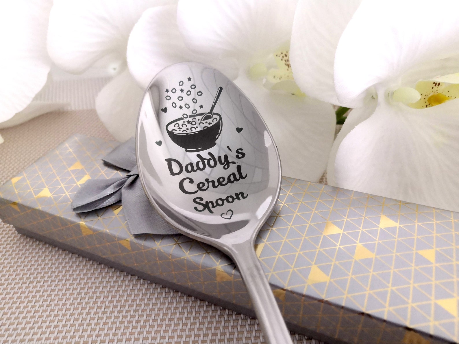 Daddy Cereal Spoon Fathes day gift Custom spoon with name | Etsy