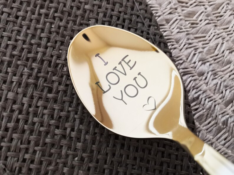 I Love You Cute Custom Spoon Romantic Gift for | Etsy