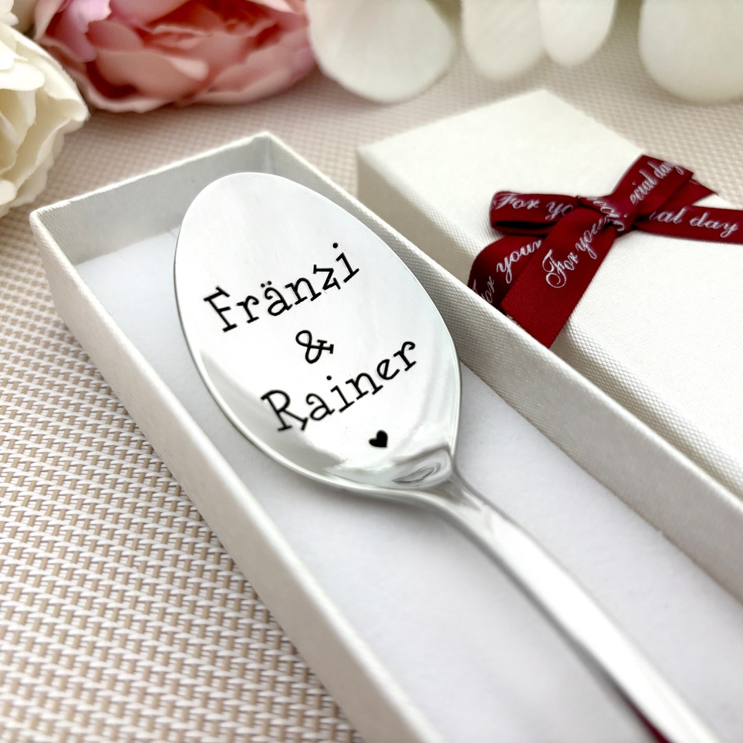 Spoon With Name of the Couple - Romantic Gift for Newlyweds - Ice Cream ...