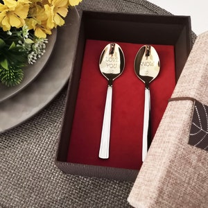 I Love You I Know Spoons Inspired Gift Couple Gift Spooning Together ...