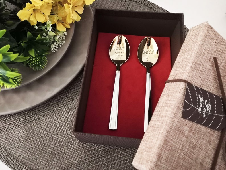 I Love You I Know Spoons Gift for Couple in Gift Box | Etsy