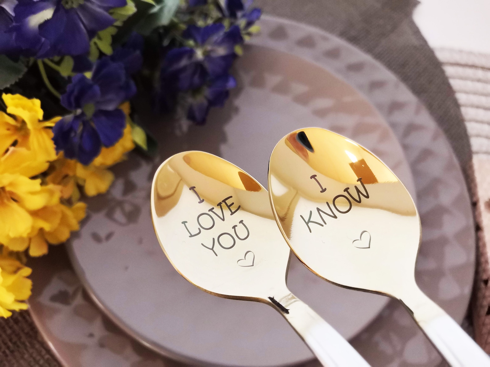 I Love You I Know Spoons Inspired Gift Couple Gift Spooning Together ...