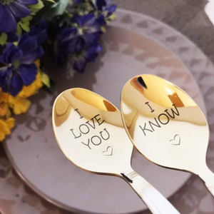 I Love You I Know Spoons Inspired Gift Couple Gift Spooning Together ...