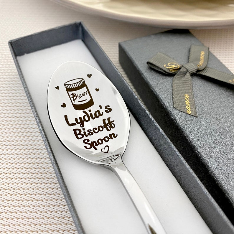 Biscoff Engraved Teaspoon Personalized Name Biscoff Spoon - Etsy