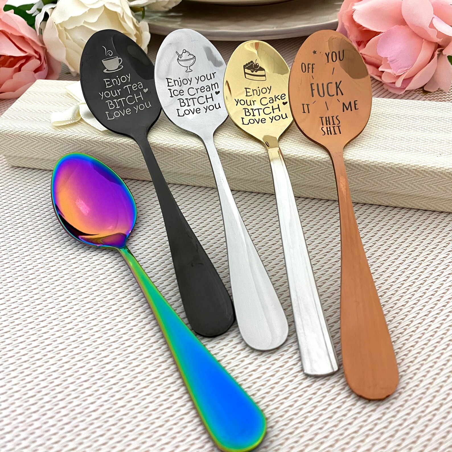 You're My Favorite Asshole Rude Gift Custom Spoon Teaspoon Cutlery ...