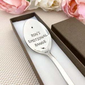 Ron's Emotional Range Teaspoon - Funny Gift - Coffee Spoon for Sweet ...