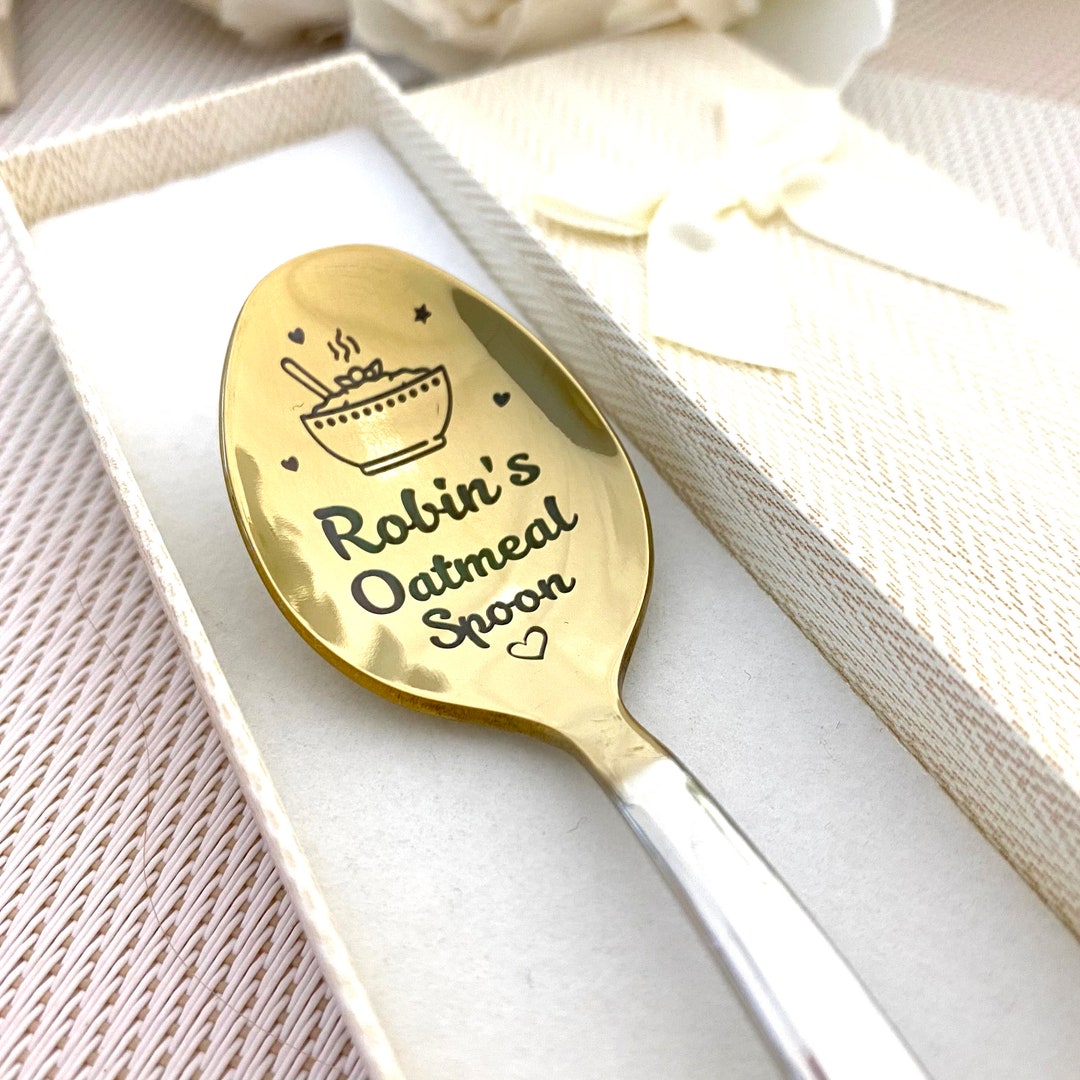 Custom Oatmeal Spoon - Cereal Spoon Customized Name Tablespoon Engraved ...