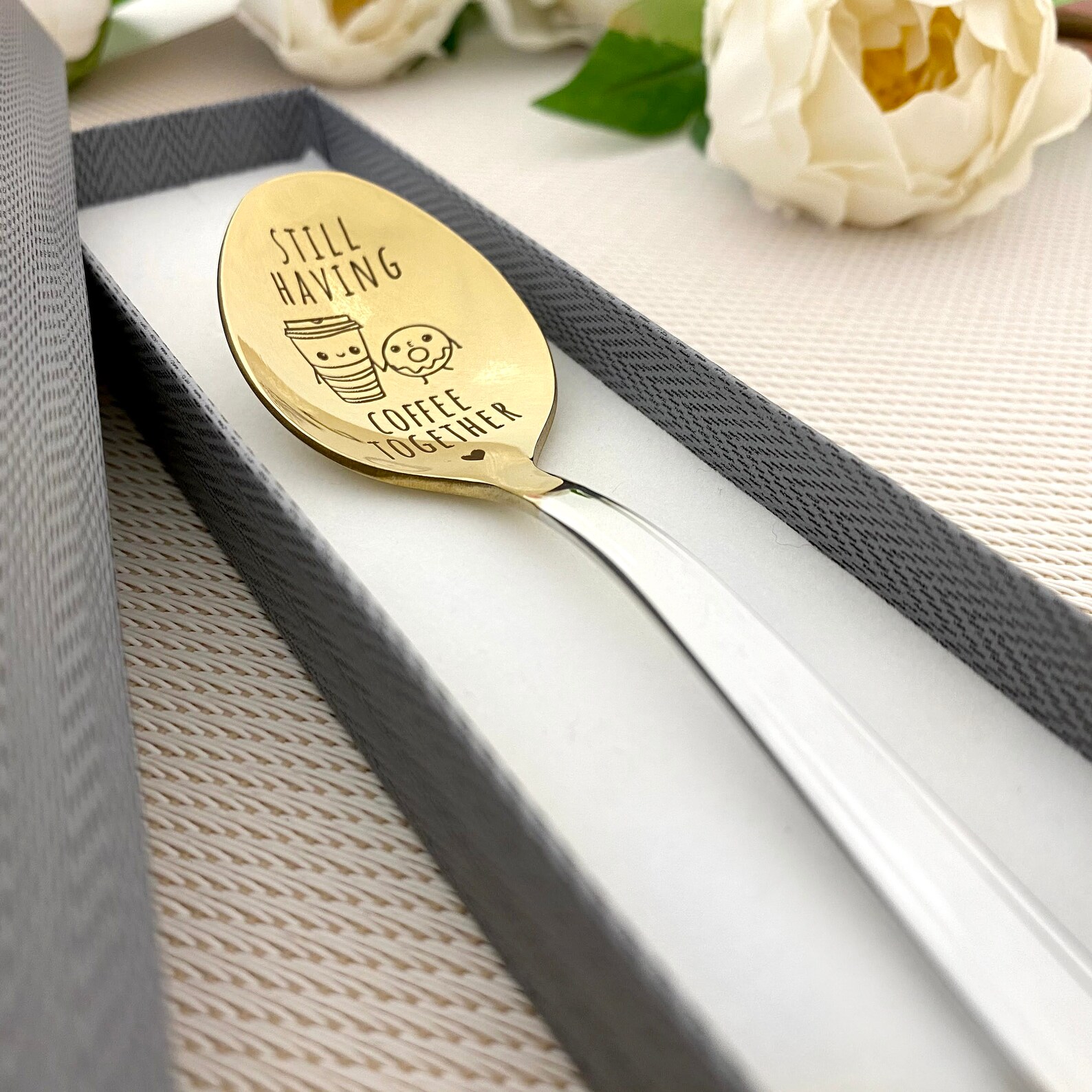 Engraved Name Spoon: Personalized Coffee Tea Spoon, Titanium Stainless ...