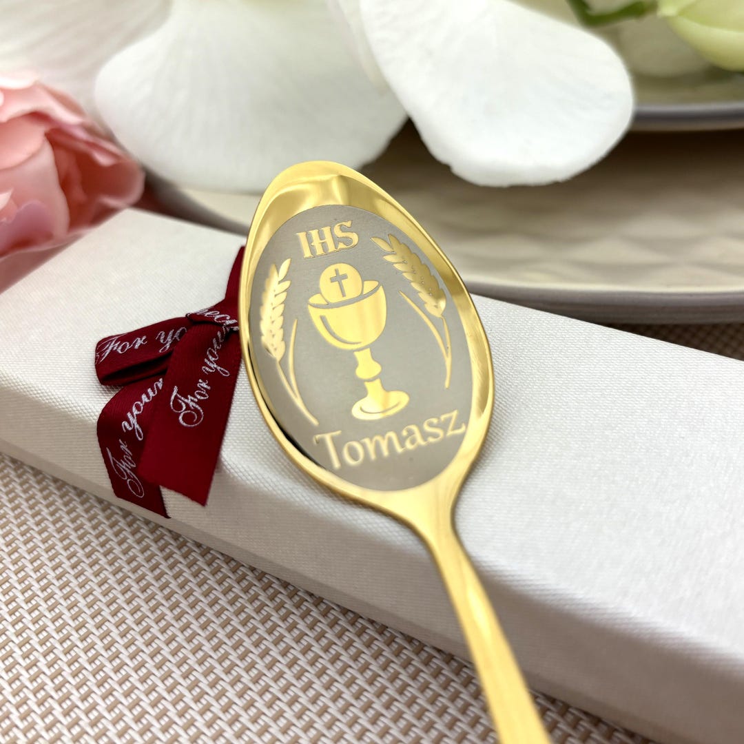 First Communion Gift Spoon - Personalized Spoon With Engraving Name and ...