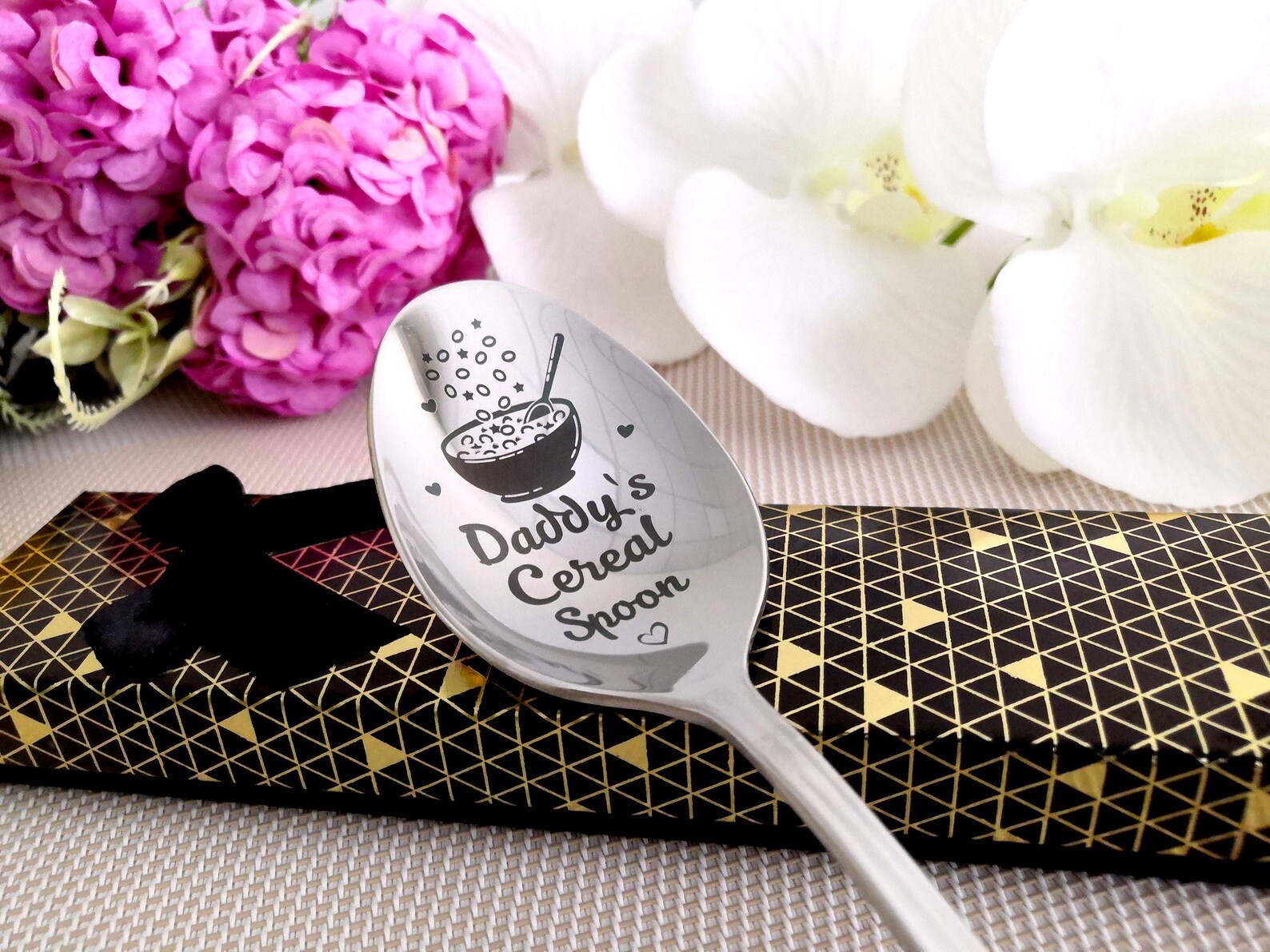 Daddy Cereal Spoon Fathes Day Gift Custom Spoon With Name - Etsy