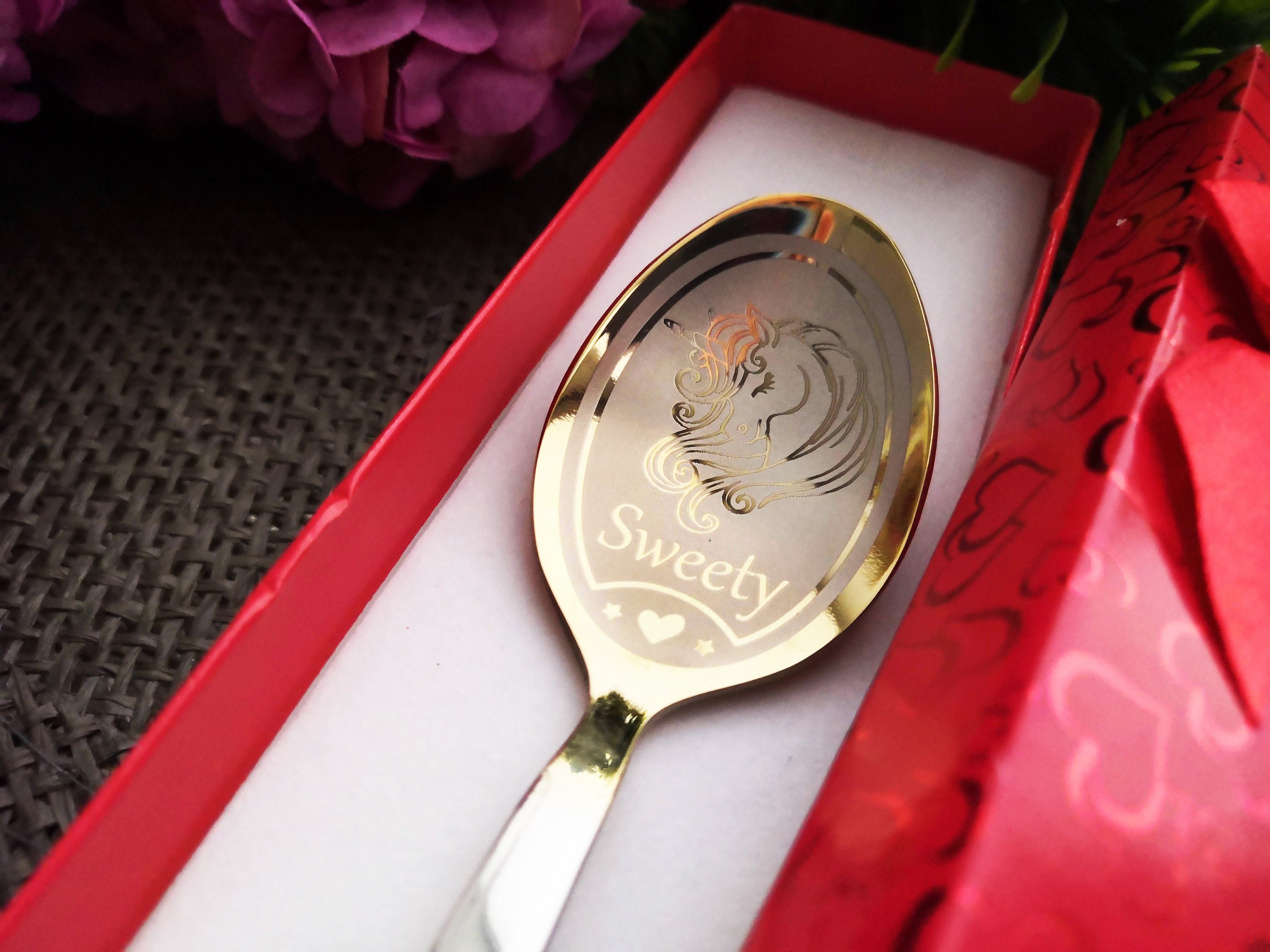 Unicorn Spoon Sweet Baby Spoon Personalized Gift Children | Etsy