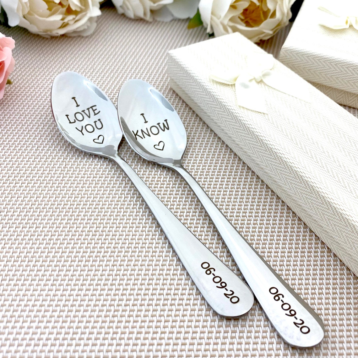 I Love You I Know Spoons - Gift for Couple in Gift Box Spooning ...