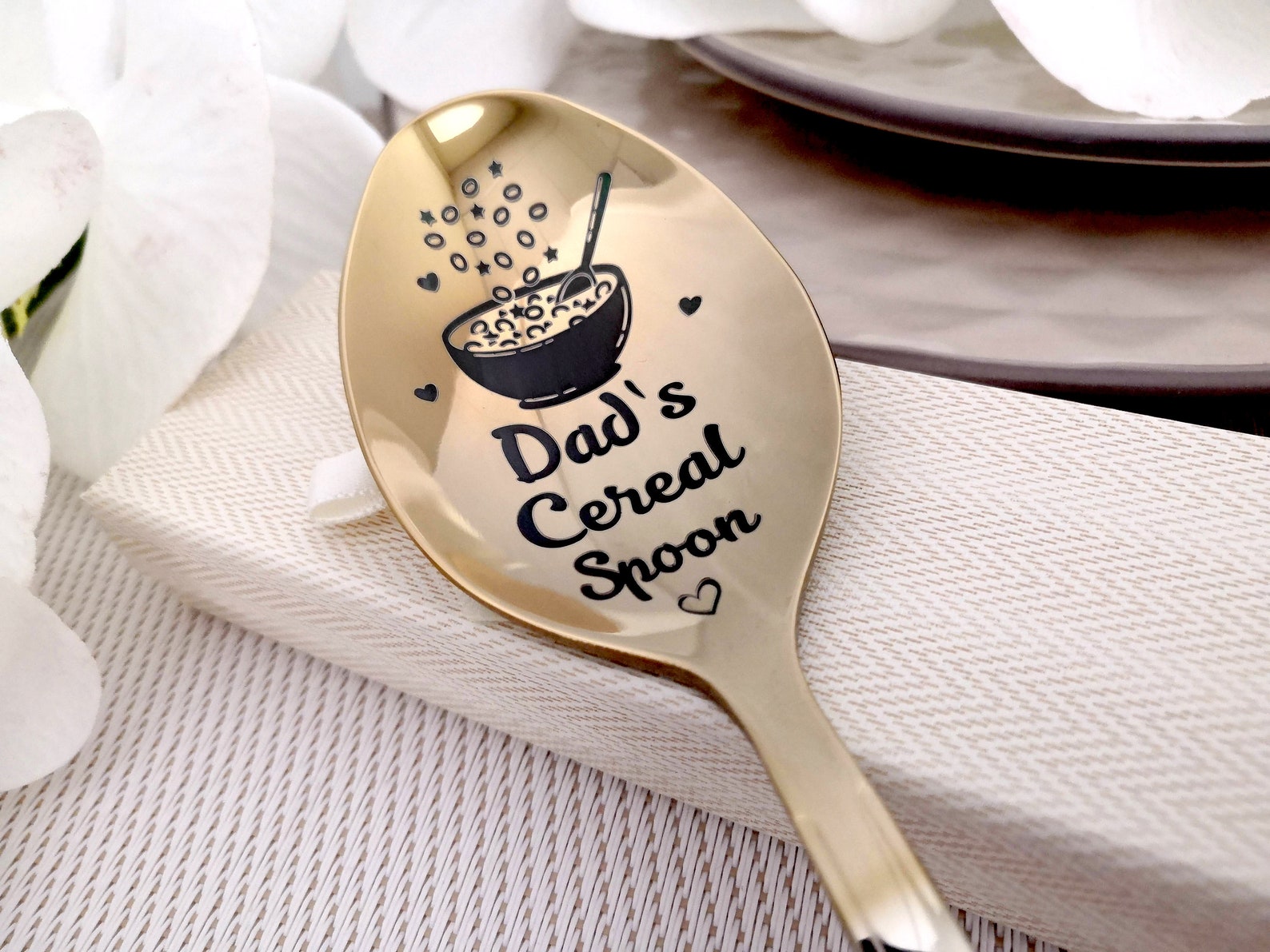 Daddy Cereal Spoon Fathes Day Gift Custom Spoon With Name - Etsy