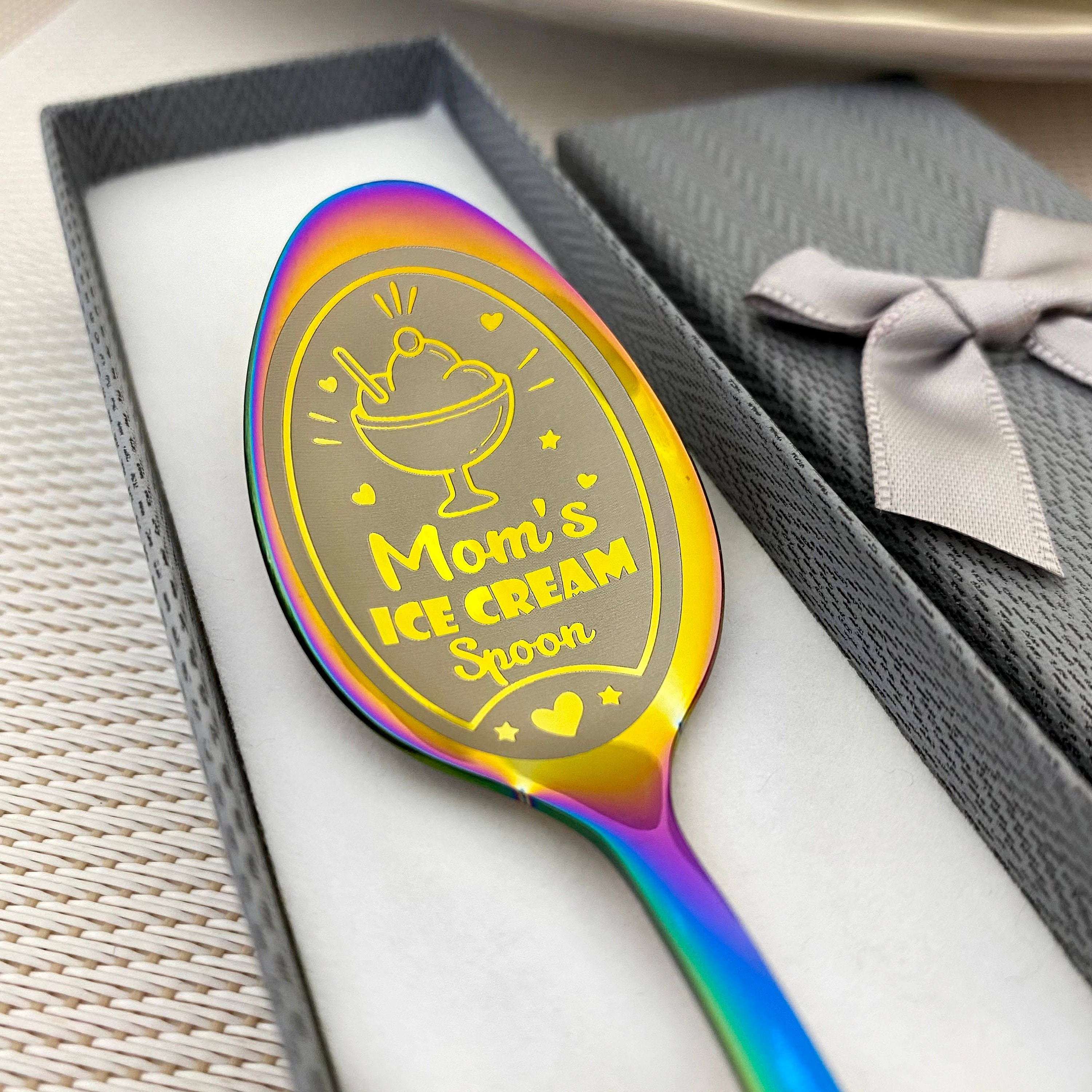 Personalized Ice Cream Spoon Small Gift for Mom with | Etsy