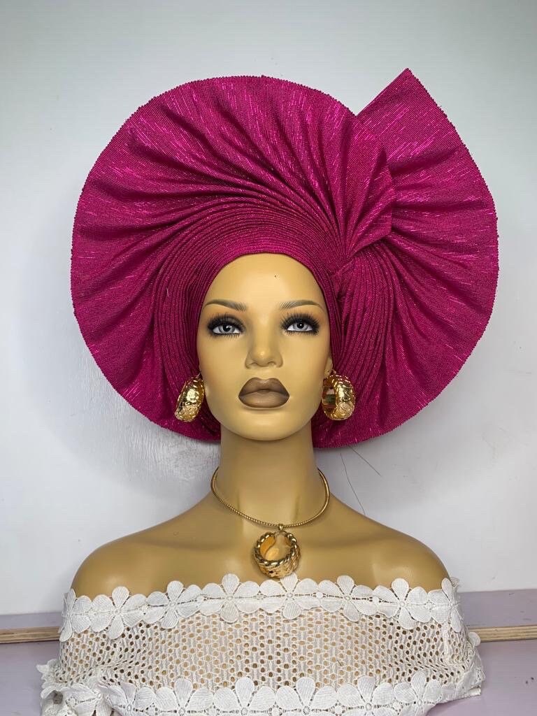 Turban Automotive Headtie, Auto Gele, Pre-tied Auto Gele , Asooke ...