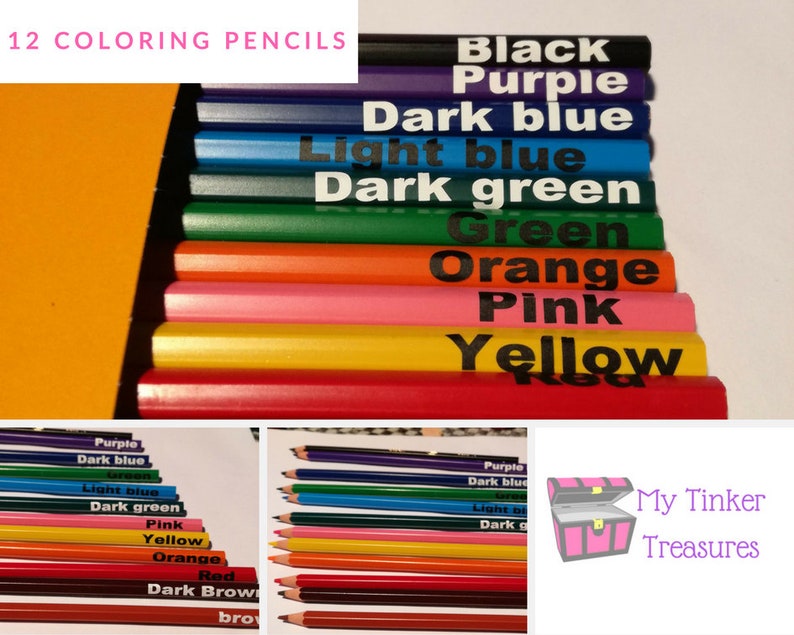 Coloring Pencils With Color Names, Coloring Pencil, Back to School ...