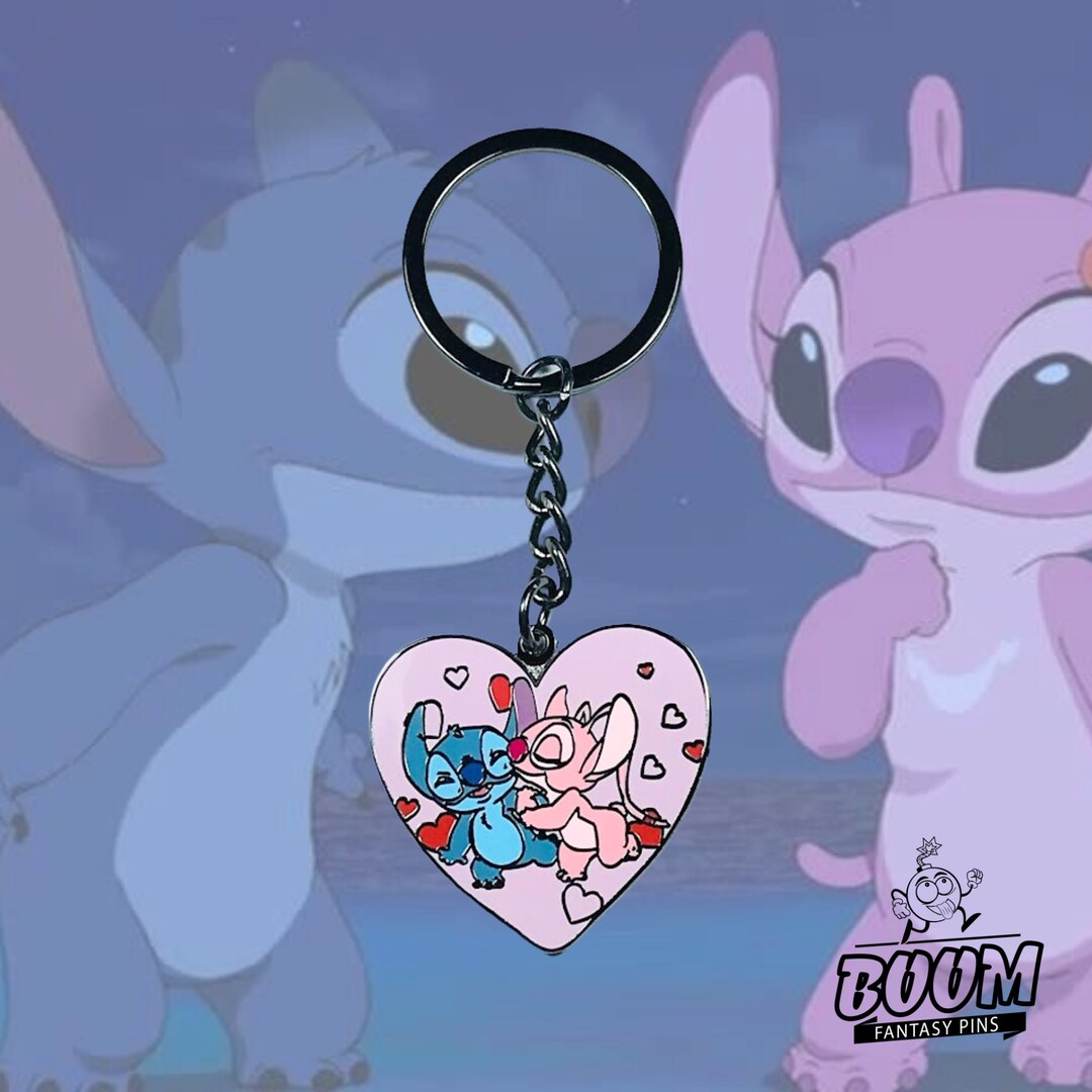Stitch Keychain, Stitch and Angel , Lilo&stitch: Adorable Disney ...