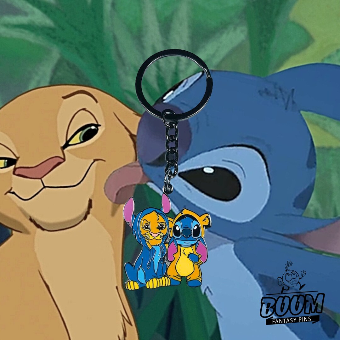 Stitch Keychain, Simba and Stitch, Lilo&stitch: Adorable Disney Fantasy ...