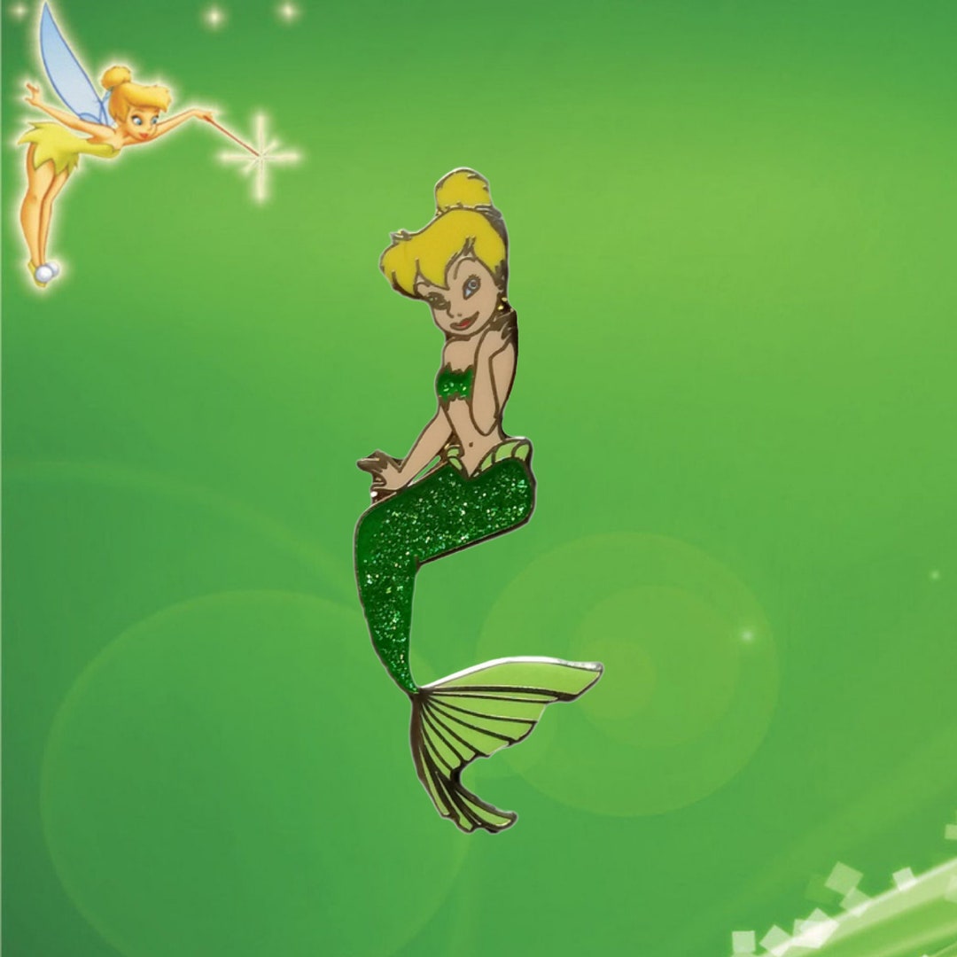 Tinker Bell as Mermaid, Tinkerbell: Disney Fantasy Pins, Perfect Gift ...