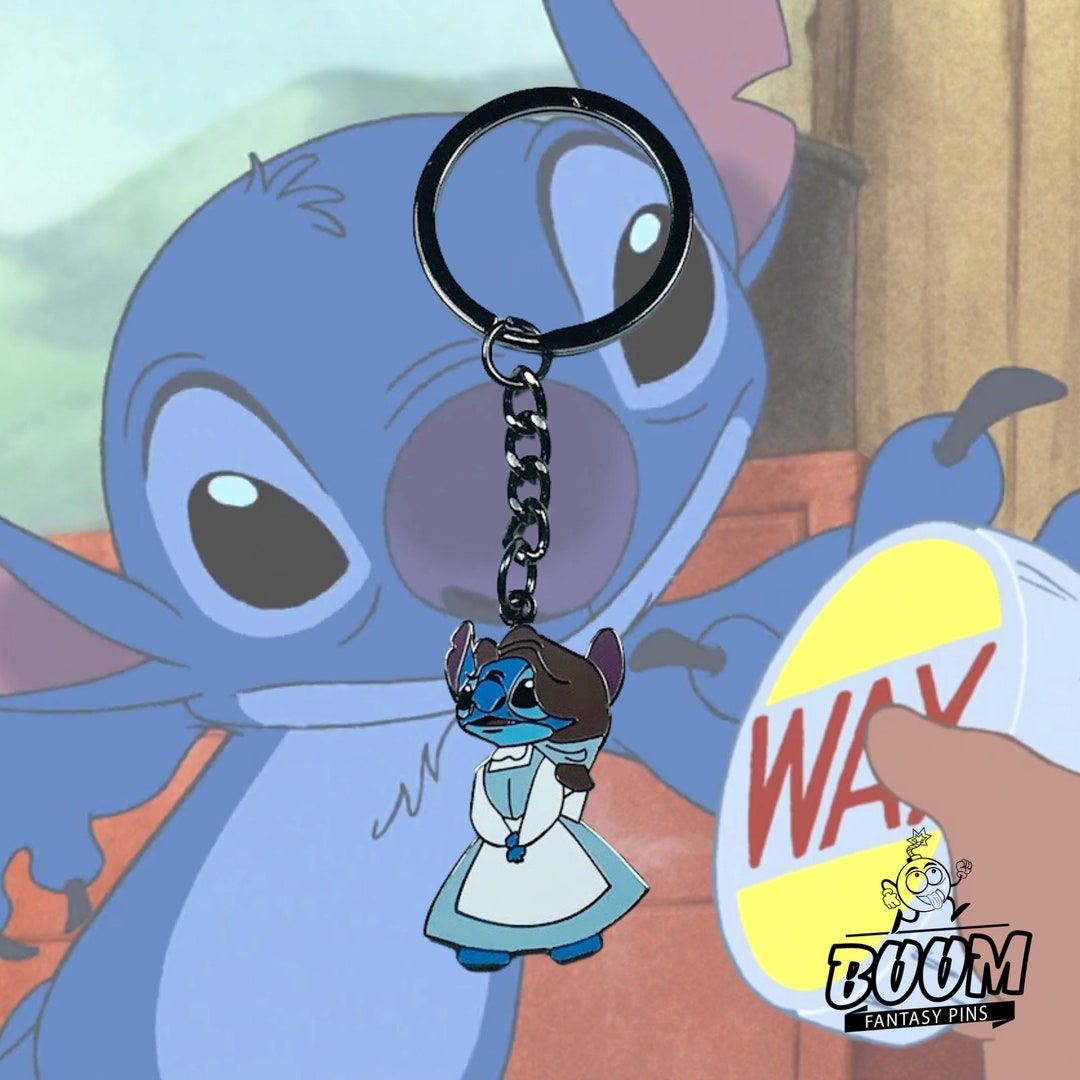 Stitch Keychain, Stitch as Princess Belle, Lilo&stitch: Adorable Disney ...