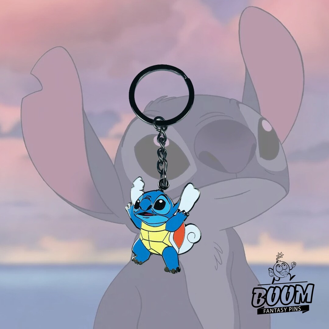 Stitch Keychain, Stitch as Squirtle, Lilo&stitch: Adorable Disney ...