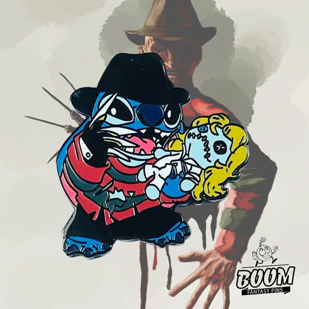 Freddy Krueger Stitch Enamel Pin Test Disney Fantasy Pins - Etsy