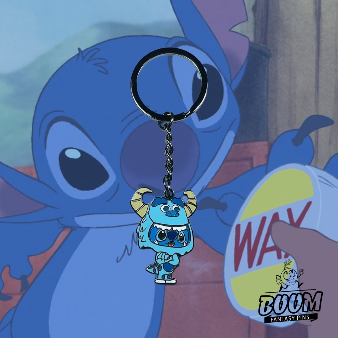 Stitch Keychain, Stitch as James P. Sullivan, Lilo&stitch: Adorable ...