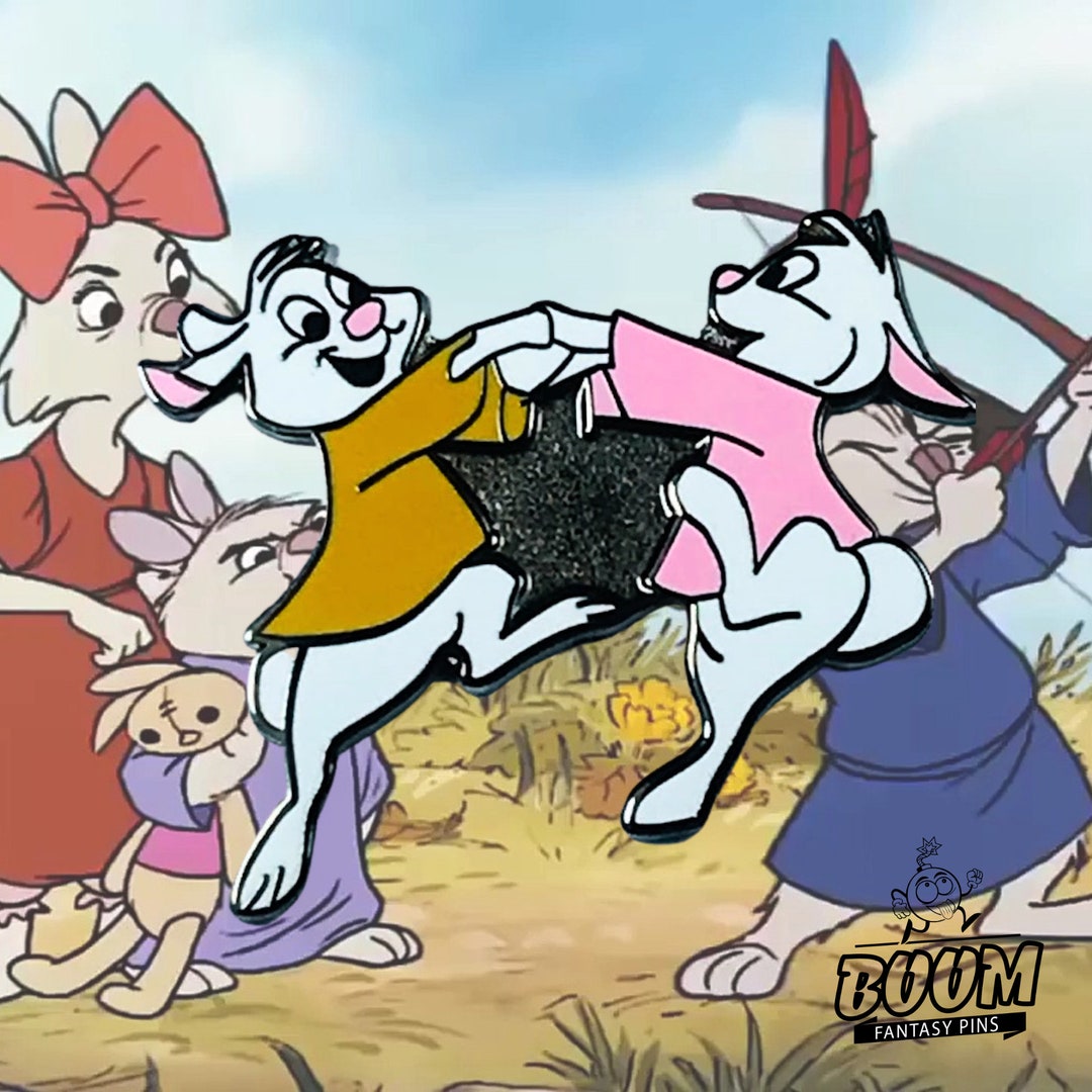 Robin Hood Pin, Skippy Yellow & Sis Bunny Enamel Pin, Robin Hood Cute ...