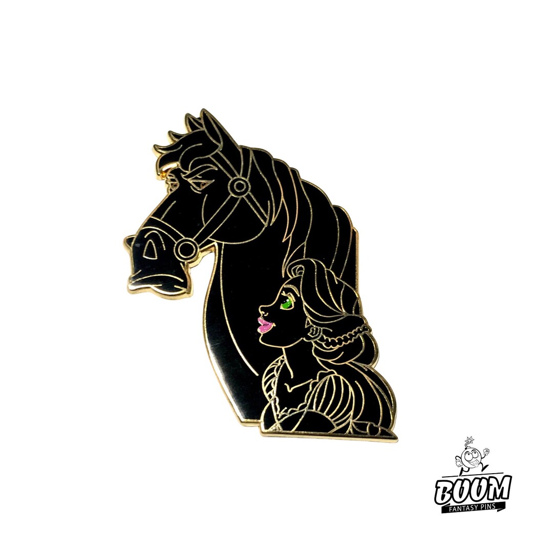Rapunzel and Maximus From Tangled: Magic Disney Fantasy Pins, Black ...