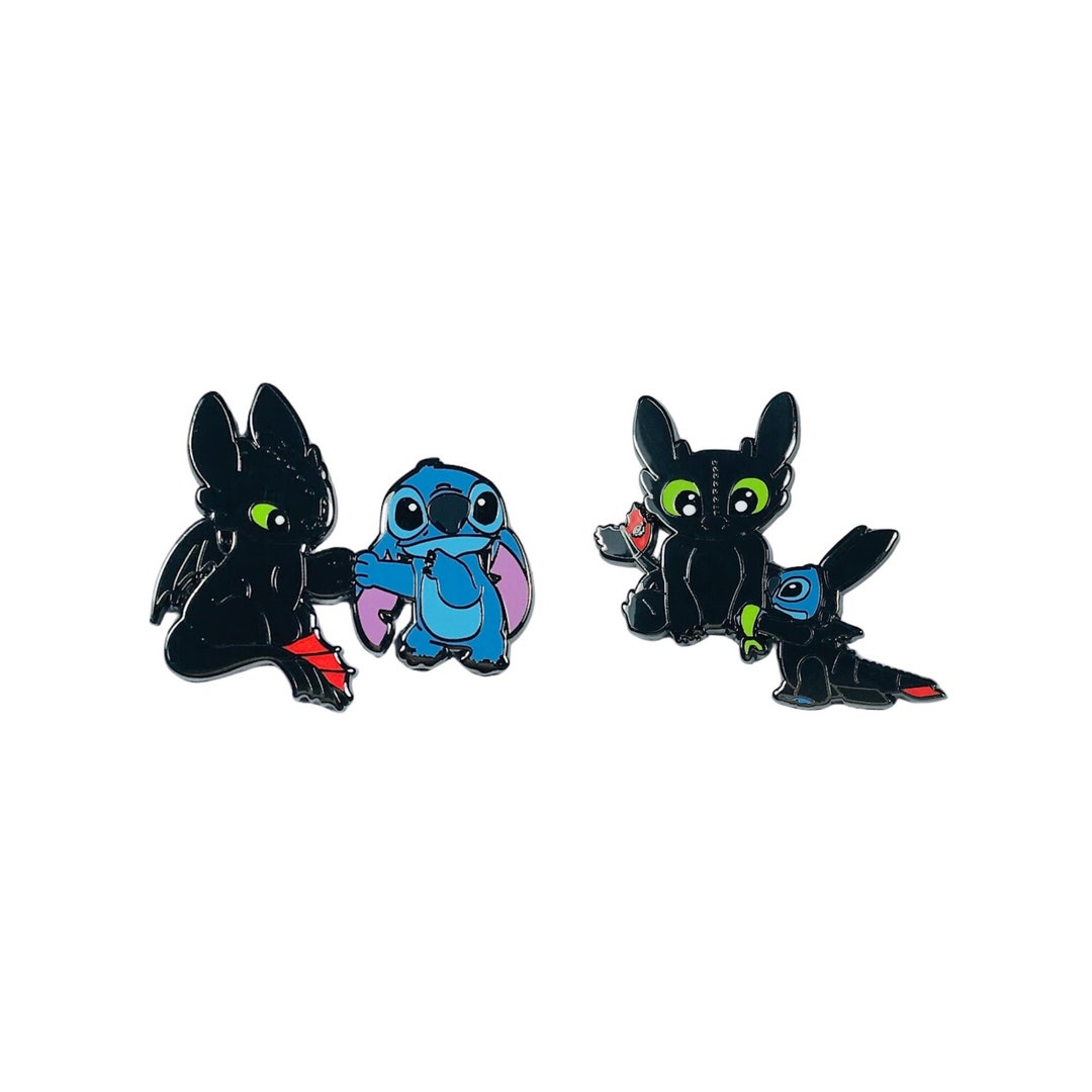 Pin – Stitch from Lilo & Stitch and Toothless from How to Train Your ...
