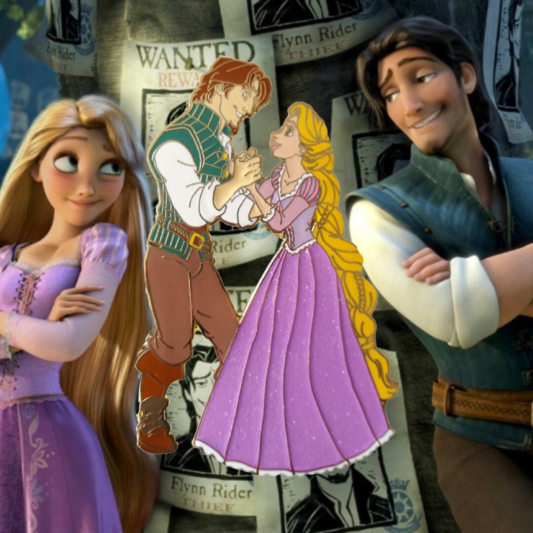 Rapunzel & Flynn Enamel Pin Tangled Lovely Disney Fantasy - Etsy
