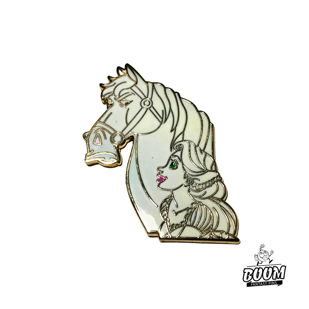 Rapunzel and Maximus From Tangled: Magic Disney Fantasy Pins, White ...