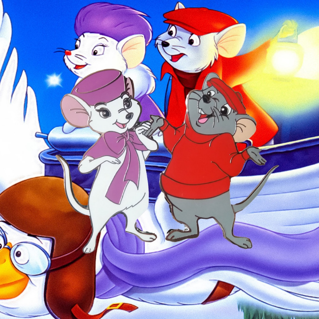 Bernard & Bianca Enamel Pin the Rescuers Adorable Disney Fantasy Pins ...