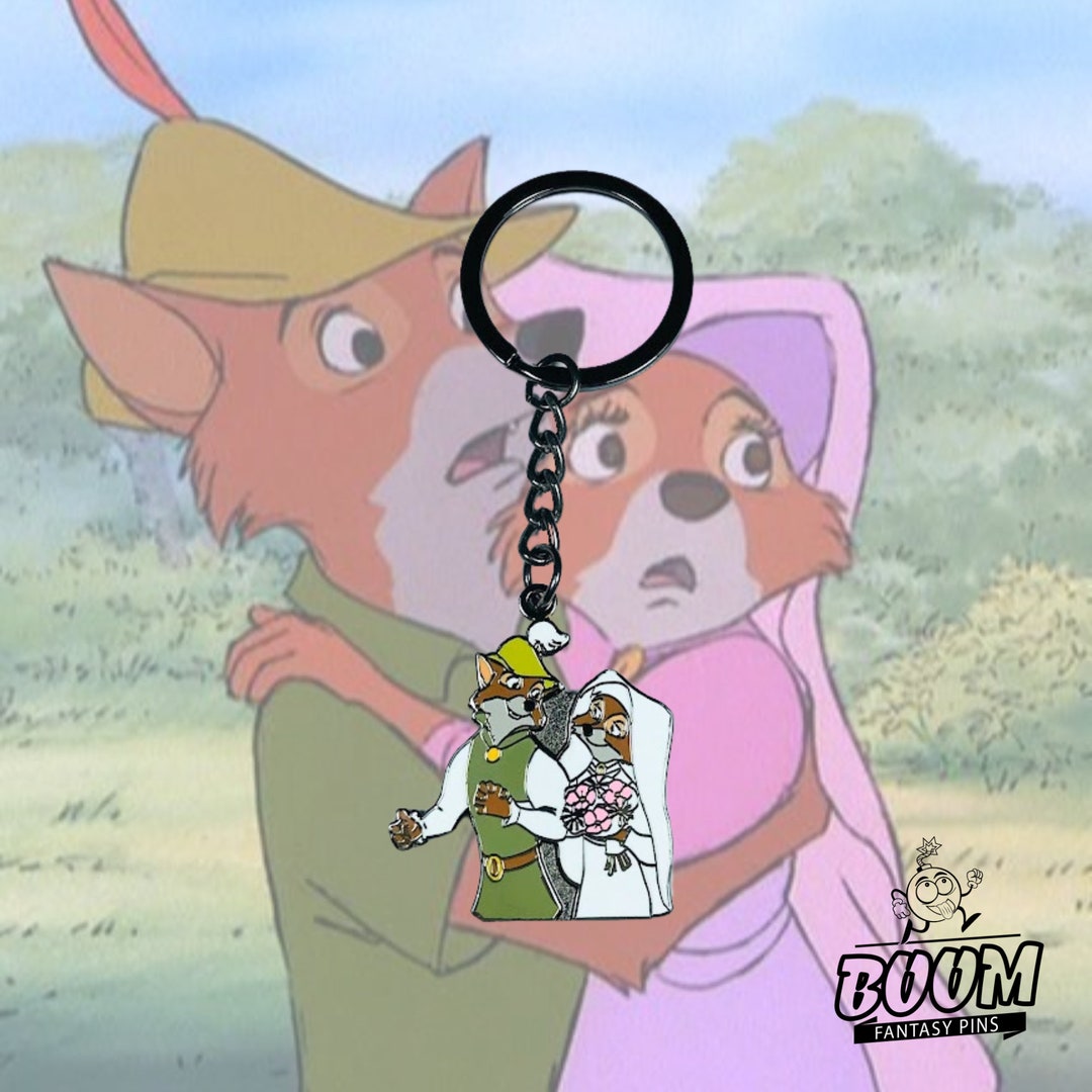 Marian & Robin Keychain, Robin Hood, Disney Fantasy Keychains, Lady ...