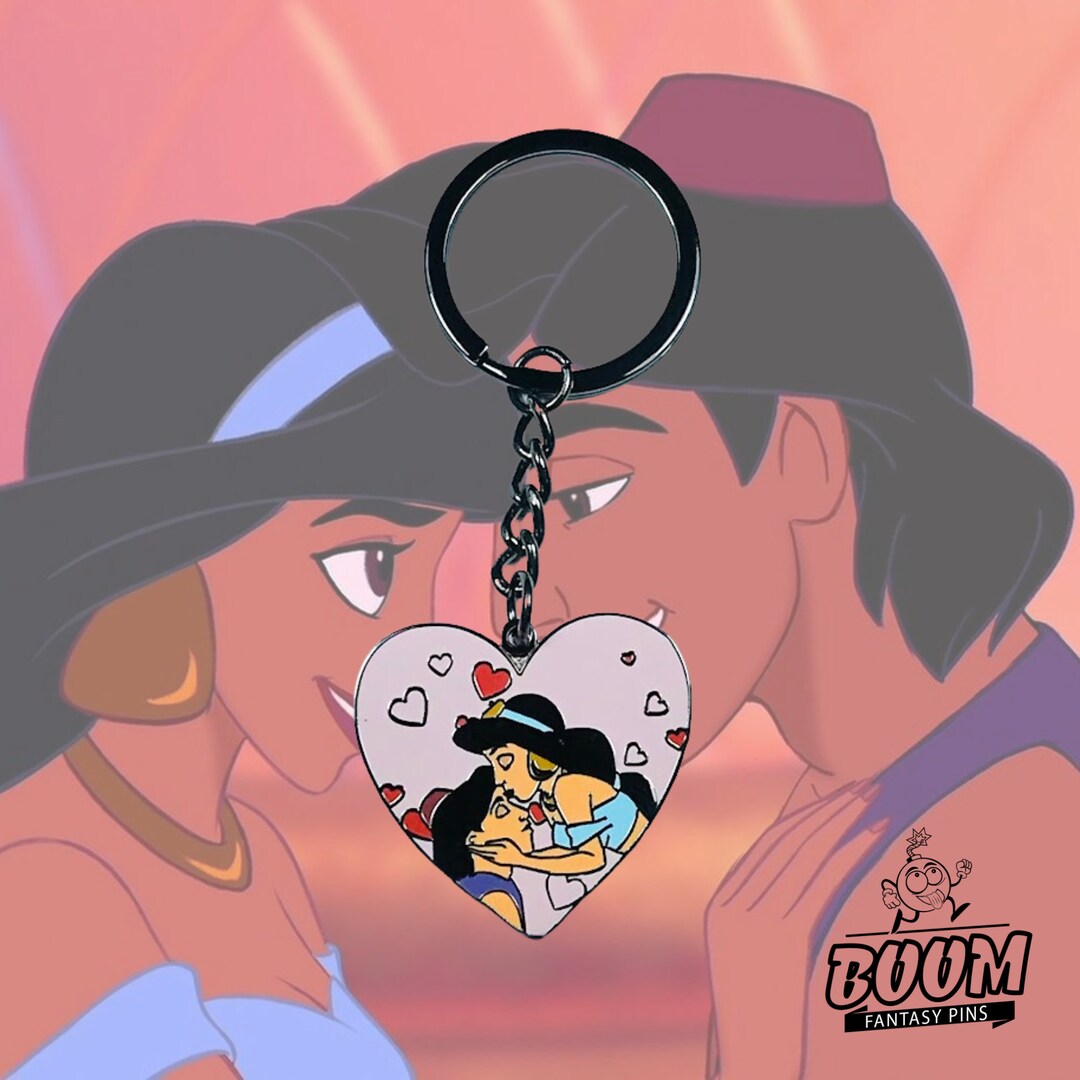 Aladdin & Jasmine Keychain, Aladdin Keychain, Aladdin: Adorable Disney Fantasy Keychains ...