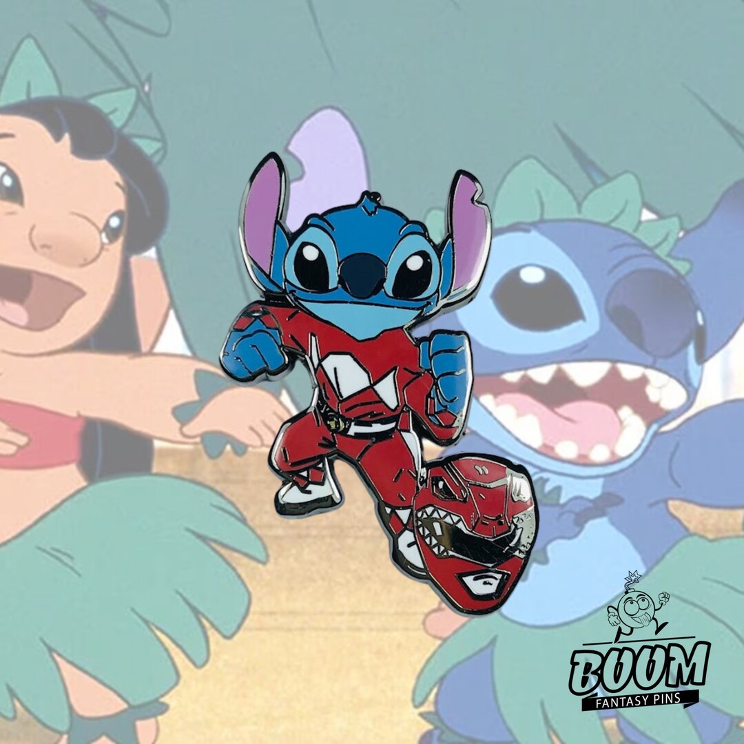 Stitch Pin, Stitch as Red Ranger, Lilo&stitch: Adorable Disney Fantasy ...