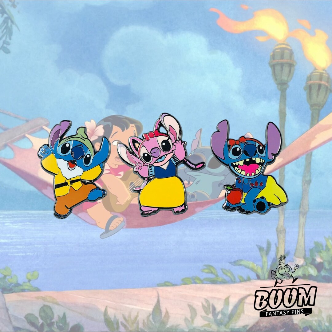 Stitch and Angel Pin, Stitch Pin, Snow White, Lilo&stitch:disney ...