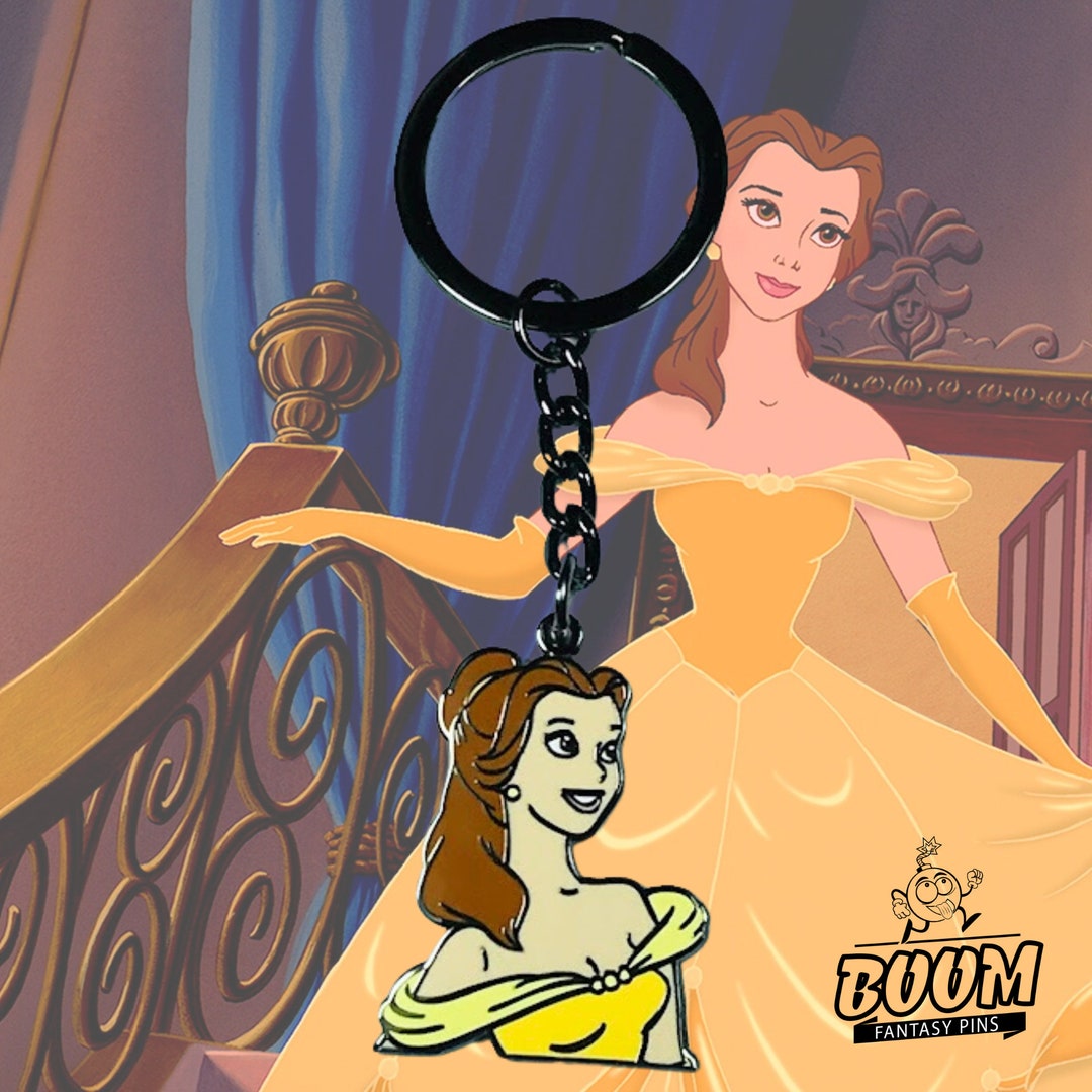 Belle Beauty and the Beast: Adorable Disney Fantasy Keychain - Etsy