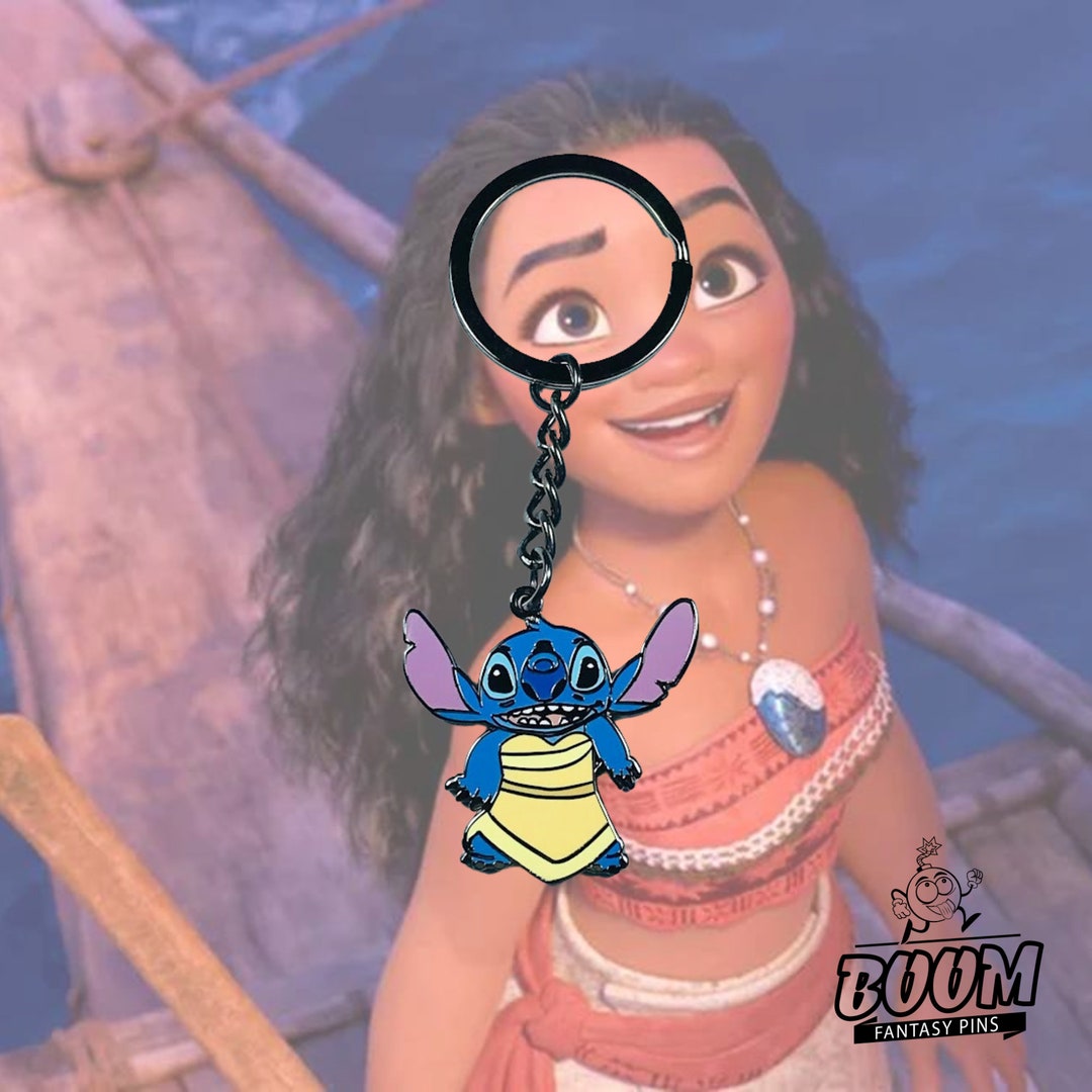 Stitch Keychain, Stitch as Moana, Lilo&stitch: Adorable Disney Fantasy ...