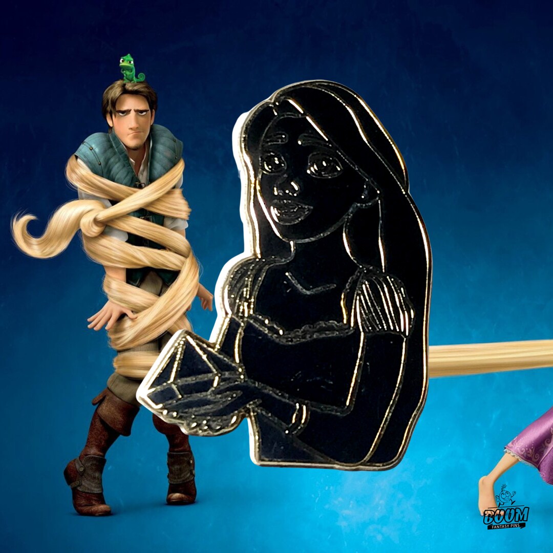 Rapunzel Diamond Pin Test Version Black Tangled Pin Pin - Etsy
