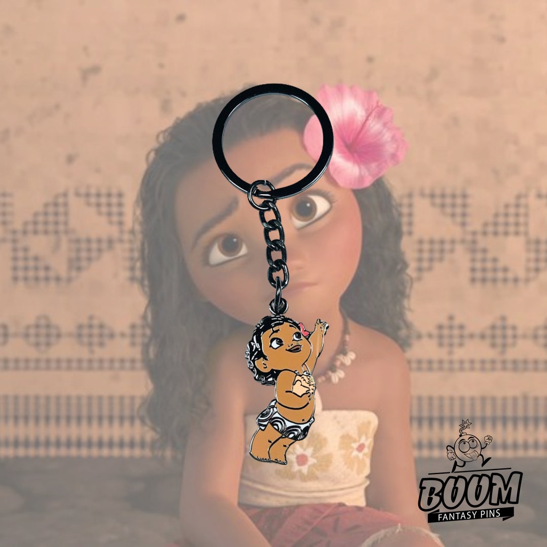 Baby Moana Keychain Adorable Disney Fantasy Keychain Commemorate Moana ...