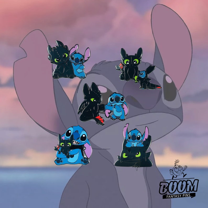 Pin – Stitch and Toothless From Lilo & Stitch – Disney Fantasy - Etsy