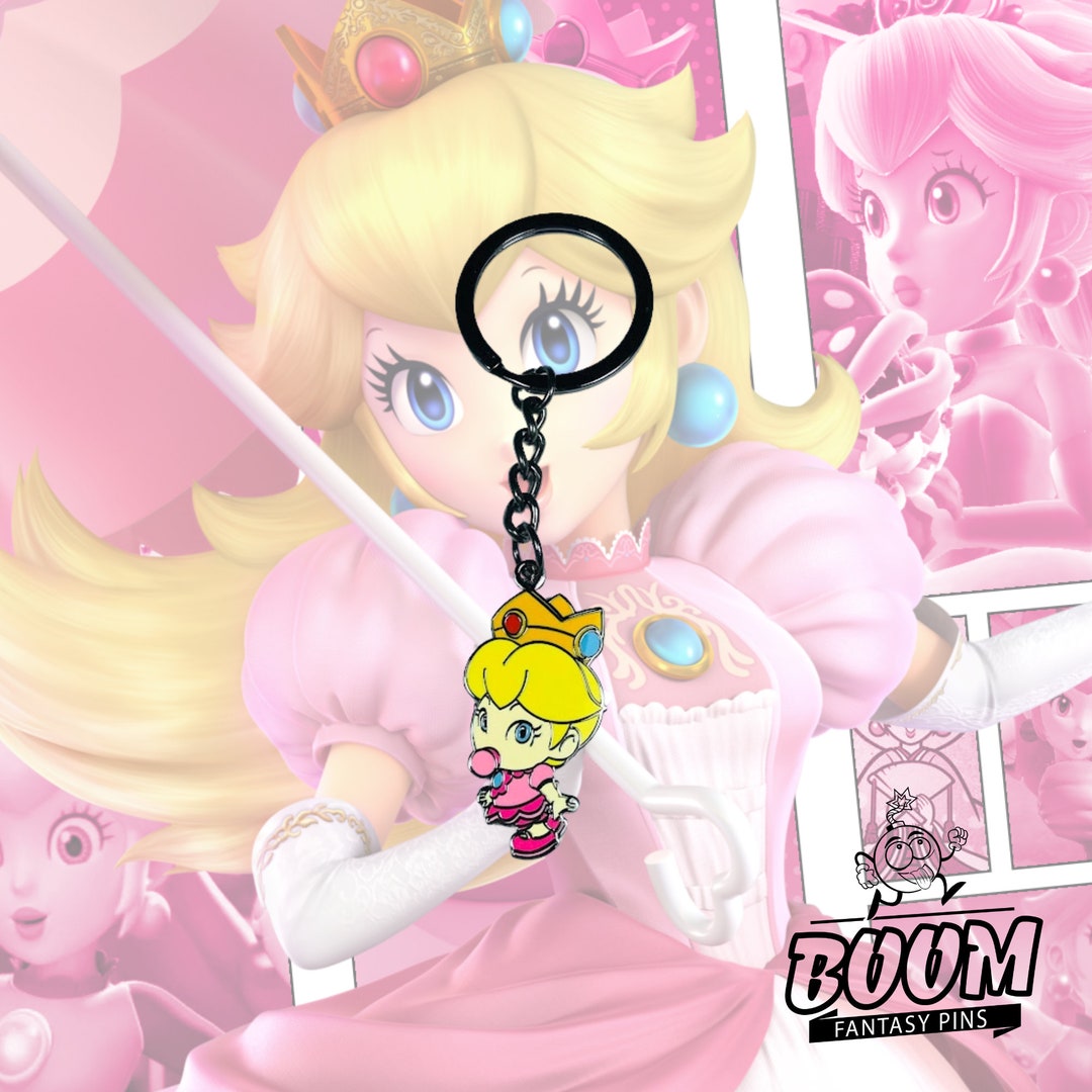 Princess Peach as Baby, Mario Bross: Princess Peach Keychain, Fantasy ...