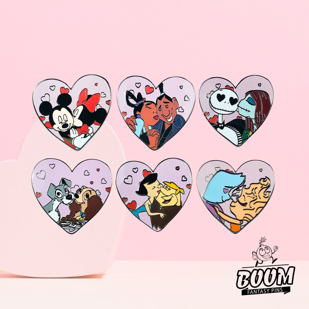Heart Pins, Lot Collection, Love Pins: Adorable Disney Fantasy Pin ...