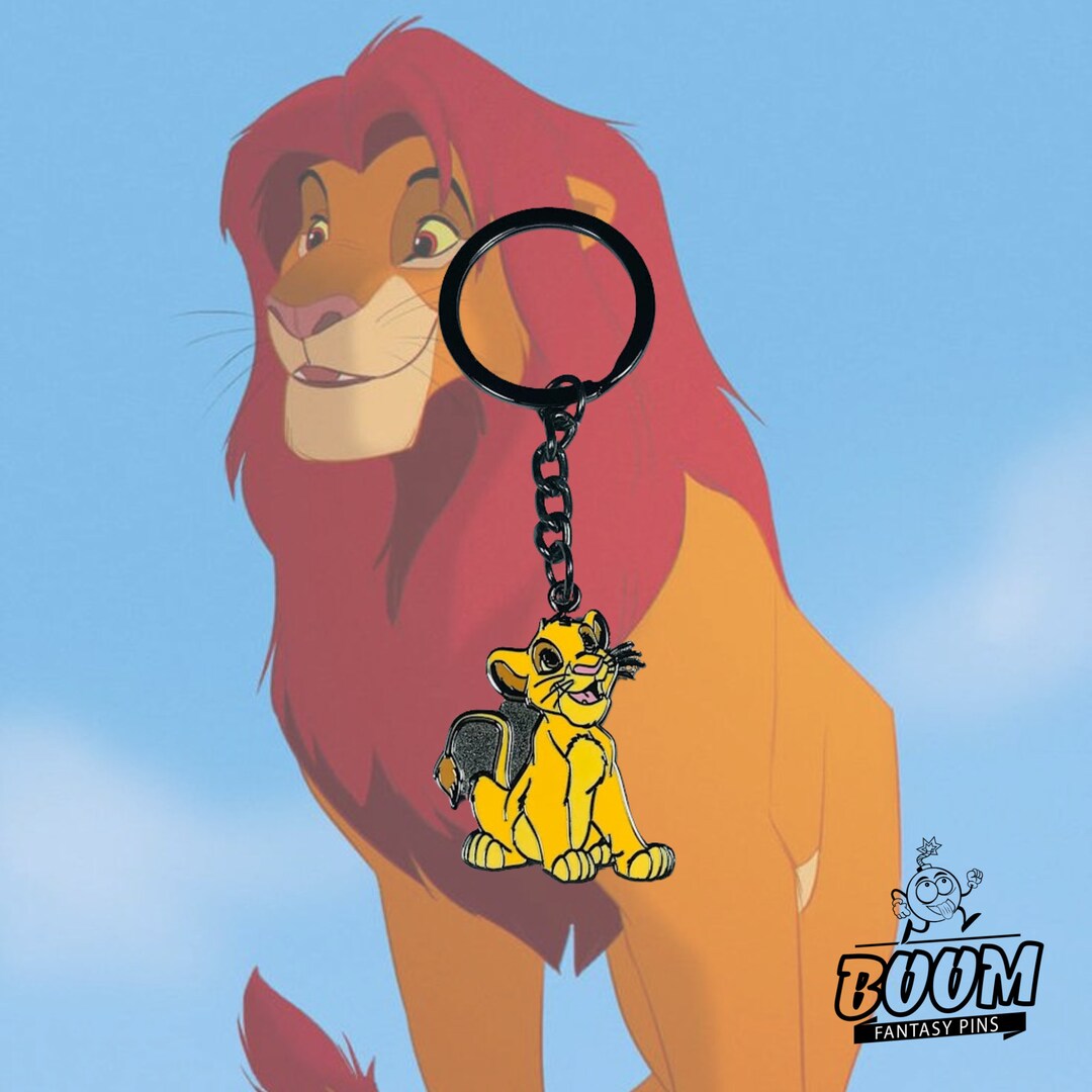 Lion King Keychain, Simba Face Keychain, Lion King, Iconic Disney ...