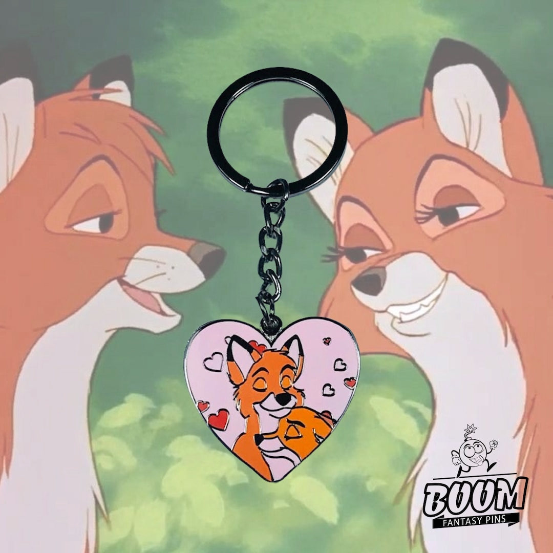 Vixey and Hound Keychain, the Fox and the Hound, Disney Fantasy ...