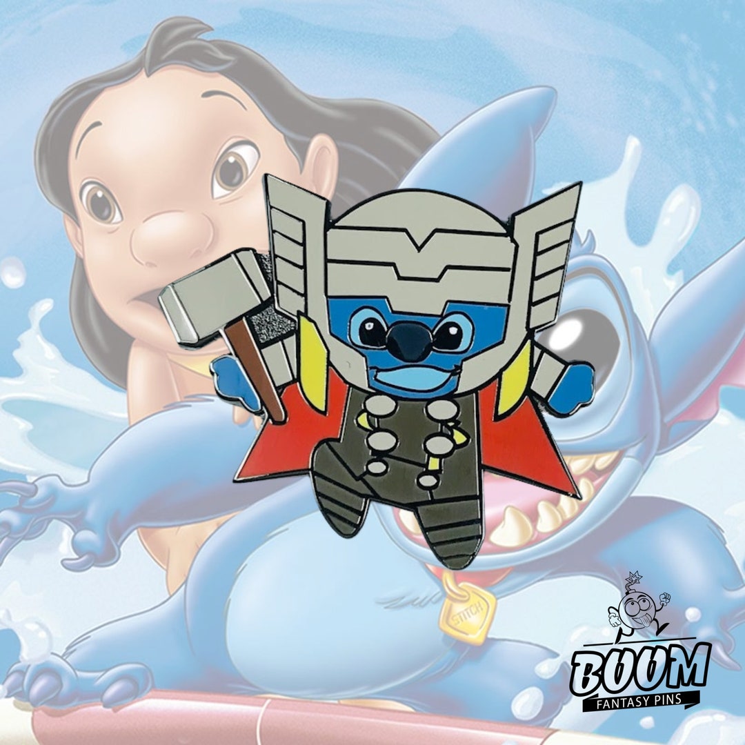 Stitch Pin, Stitch as Thor, Lilo&stitch: Adorable Disney Fantasy Pins ...
