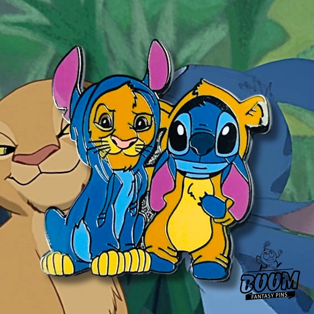 Stitch Pin, Simba and Stitch, Lilo&stitch: Adorable Disney Fantasy Pin ...